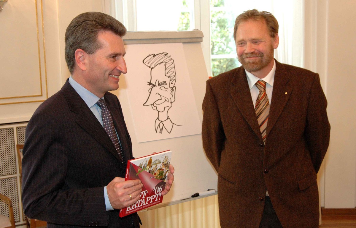 Karikaturist LUFF, der Schnellzeichner für gehobene Ansprüche ...